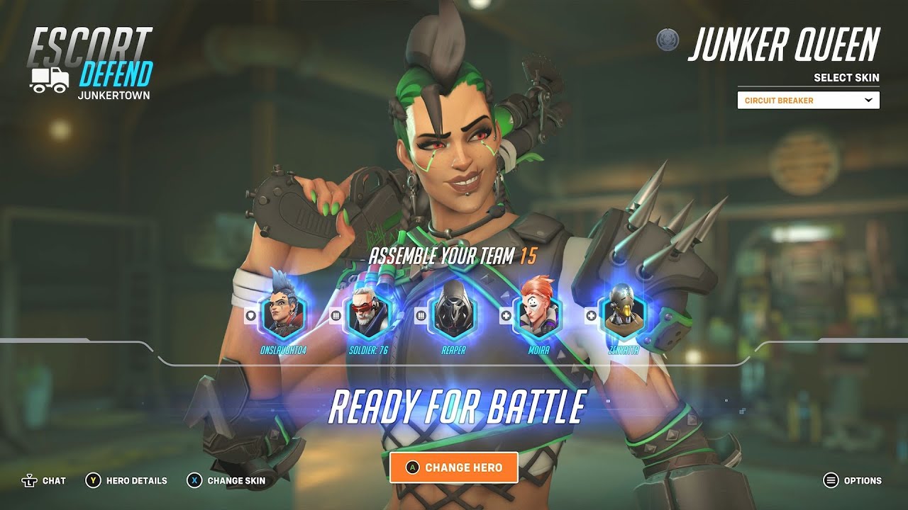 Overwatch 2 - Bot Match - Circuit Breaker Junker Queen - YouTube