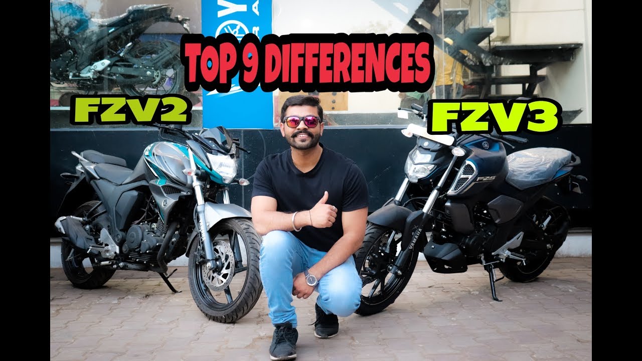 Top 9 Differences of Yamaha FZv3 vs FZv2 | detailed review of FZv3 ...