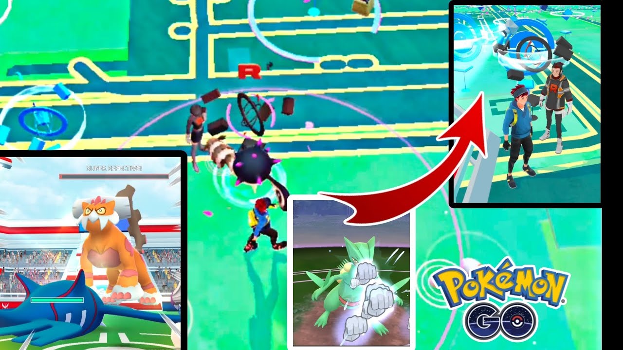 BATTLE WITH GRUNTS AND LEADER I GYM RAID I POKEMON GO - YouTube