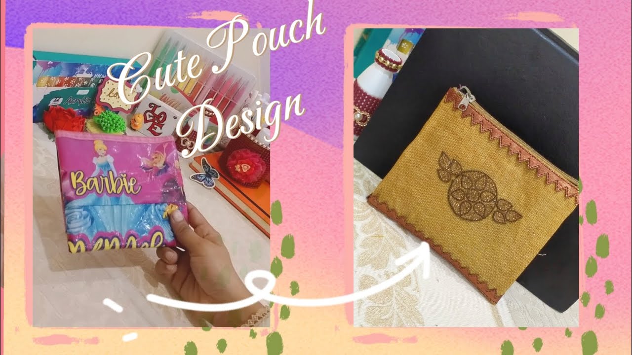 Cute Pouch| diy things to make at home| beautiful pouch design ...