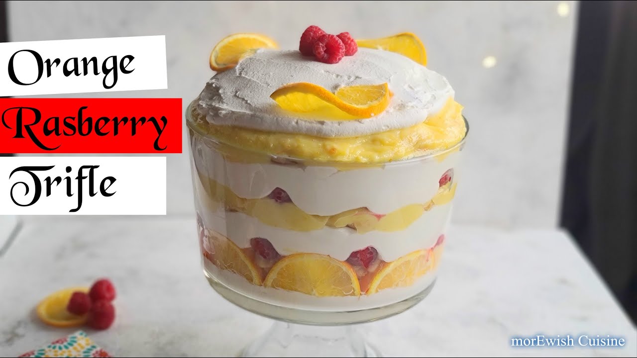 Orange Raspberry Mascarpone Trifle recipe by morEwish - YouTube