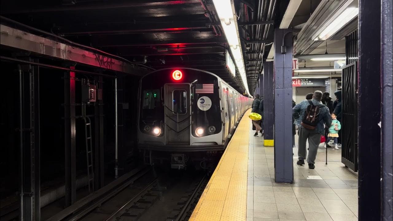 MTA New York City Subway 168 Street Bound Bombardier R179 (C) Train @ Chambers Street - YouTube