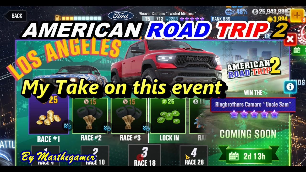 CSR 2 | CSR Racing 2, American Road Trip 2 LOS ANGELES MY TA - YouTube