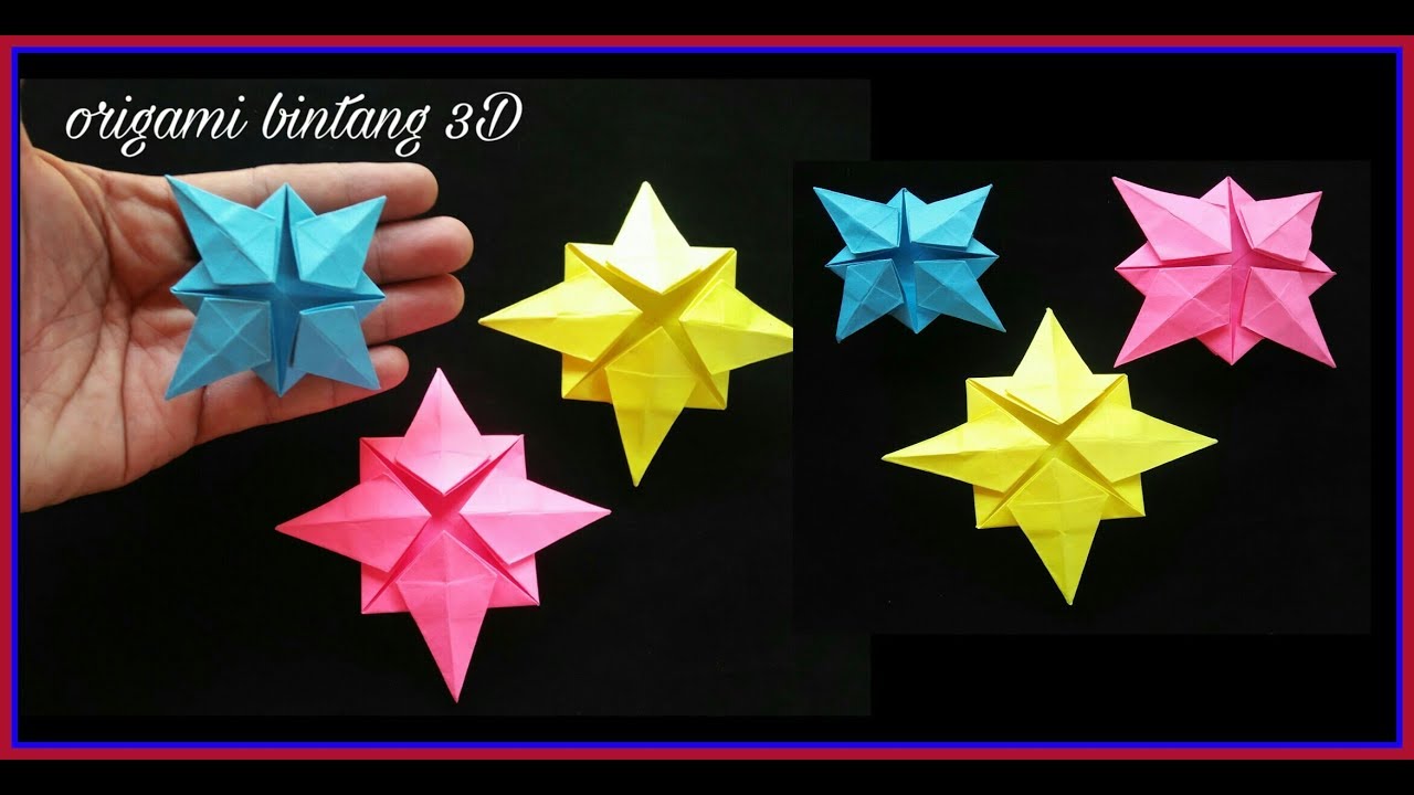 Cara membuat bintang 3D dari kertas (origami) Star 3D - YouTube
