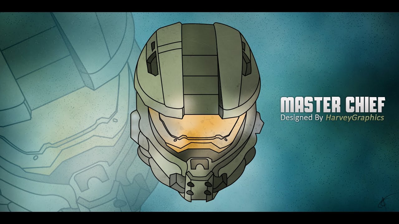 Master Chief Illustration (My Best Design Ever!) - YouTube