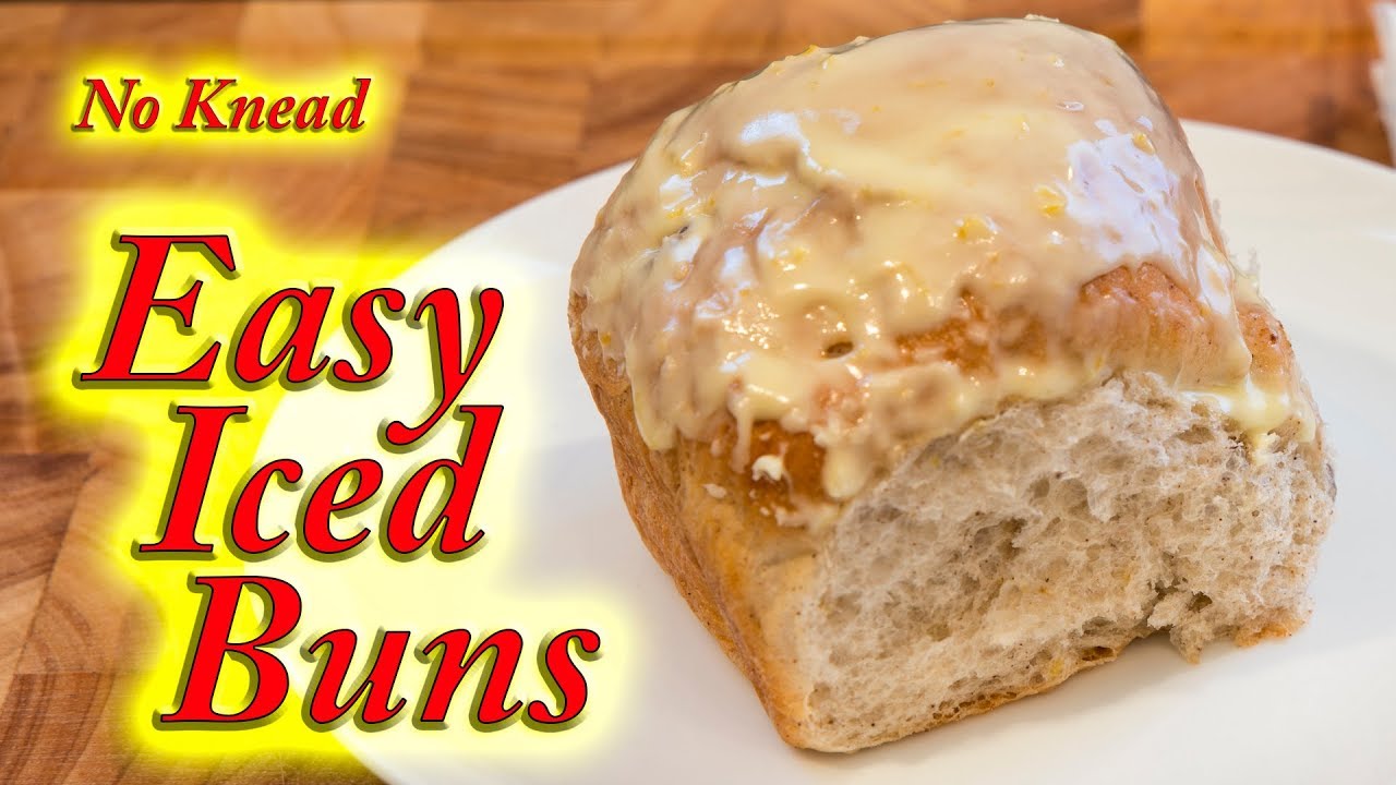 Iced buns made easy at home, simple step by step instructions - YouTube