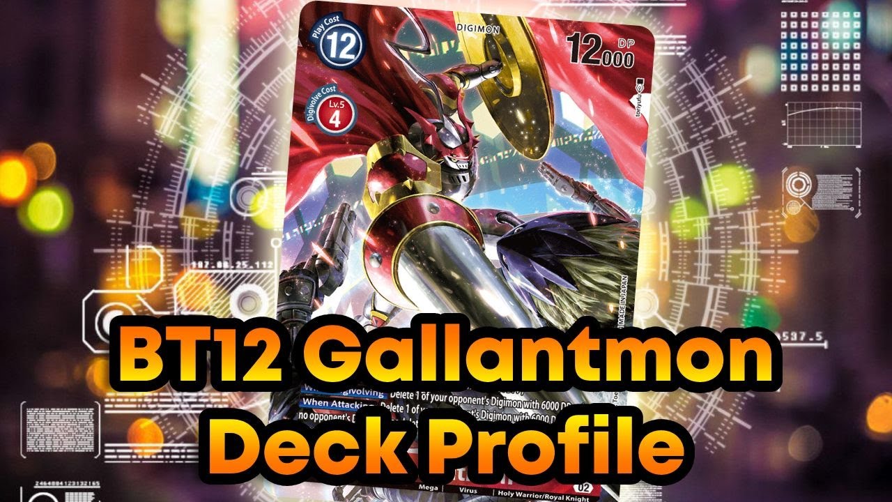 Gallantmon Deck Profile (Digimon TCG English BT12 Across Time) - YouTube