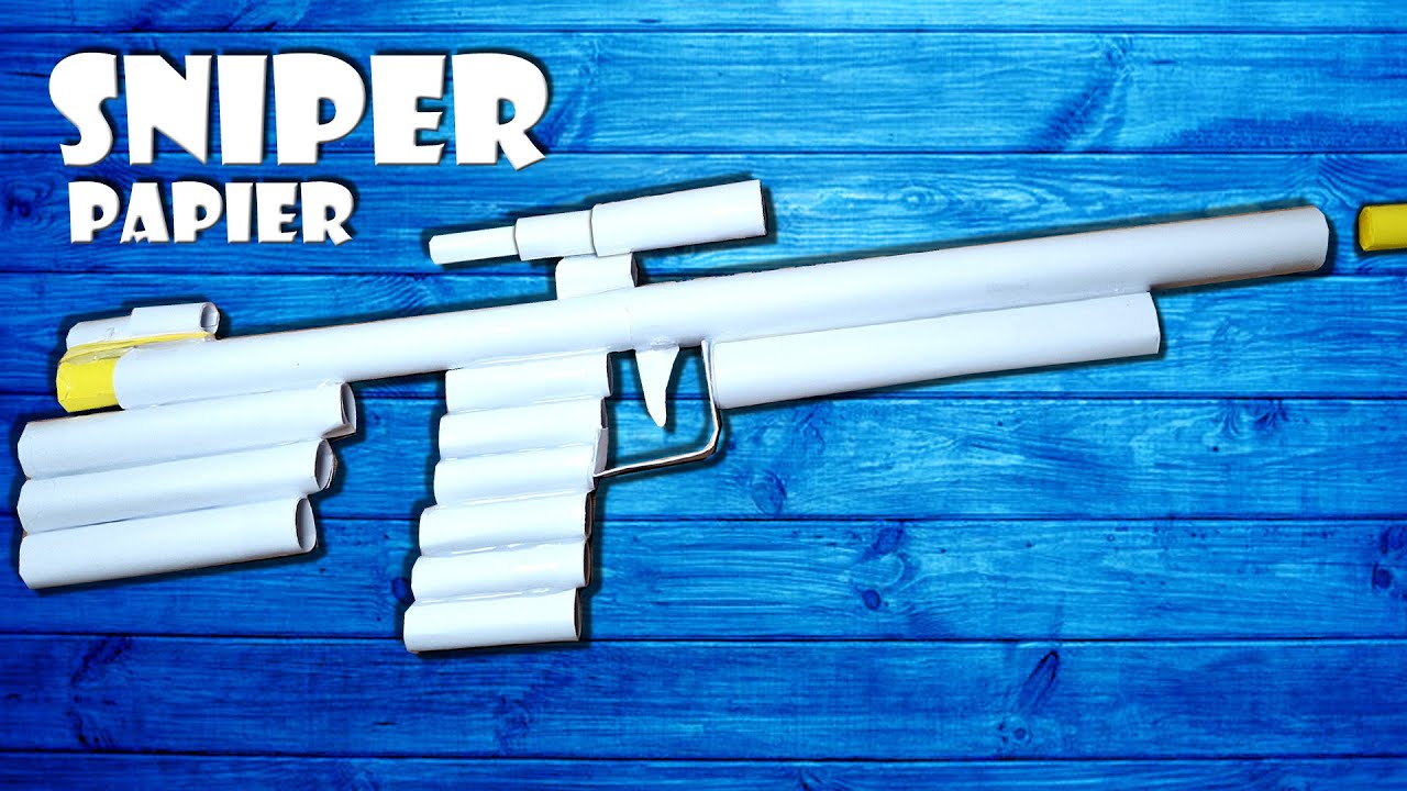 Papier Sniper Gewehr selber machen Spielzeug basteln - DIY paper sniper ...