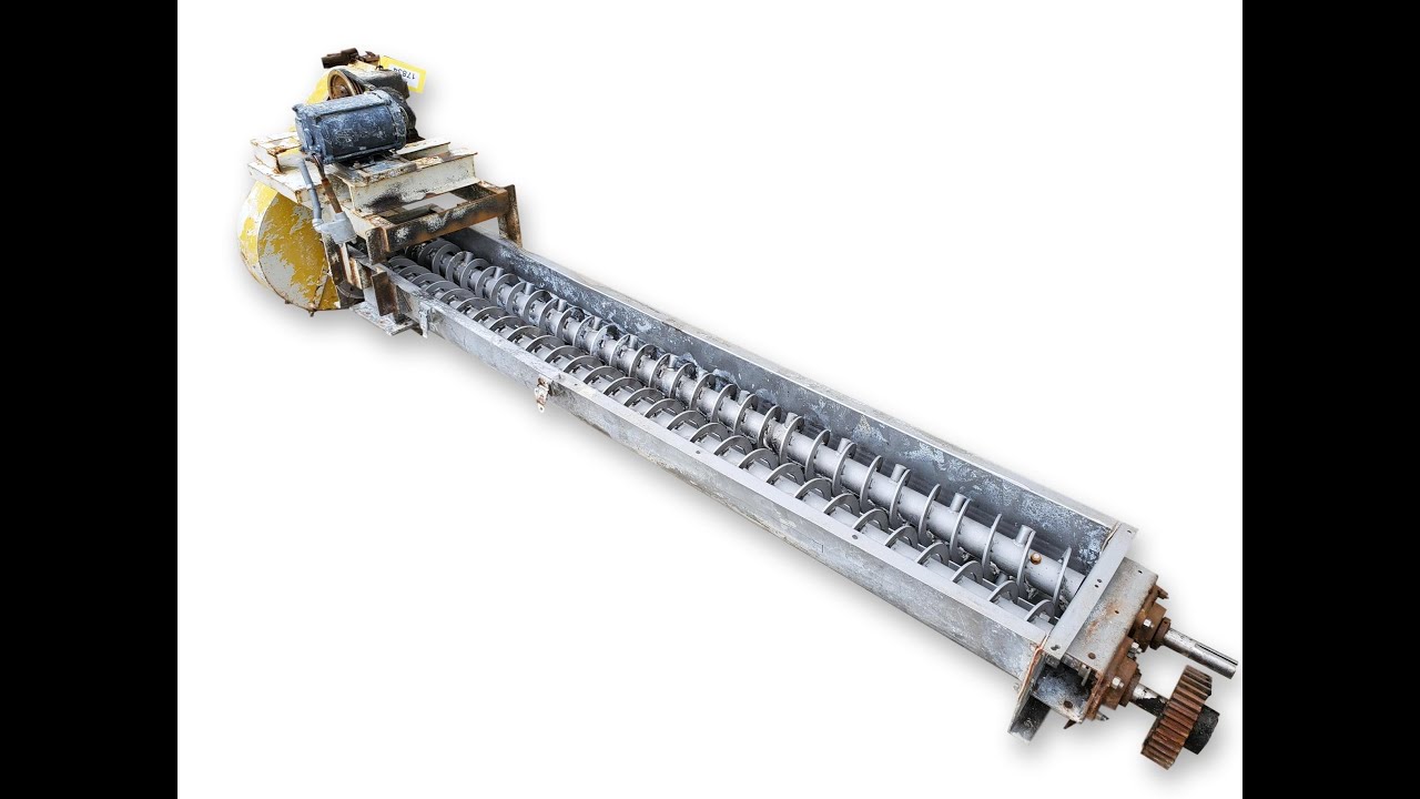 Twin 6" Dia. X 8'L Stainless Steel Mixing Screw Ribbon Conveyor Feeder ...