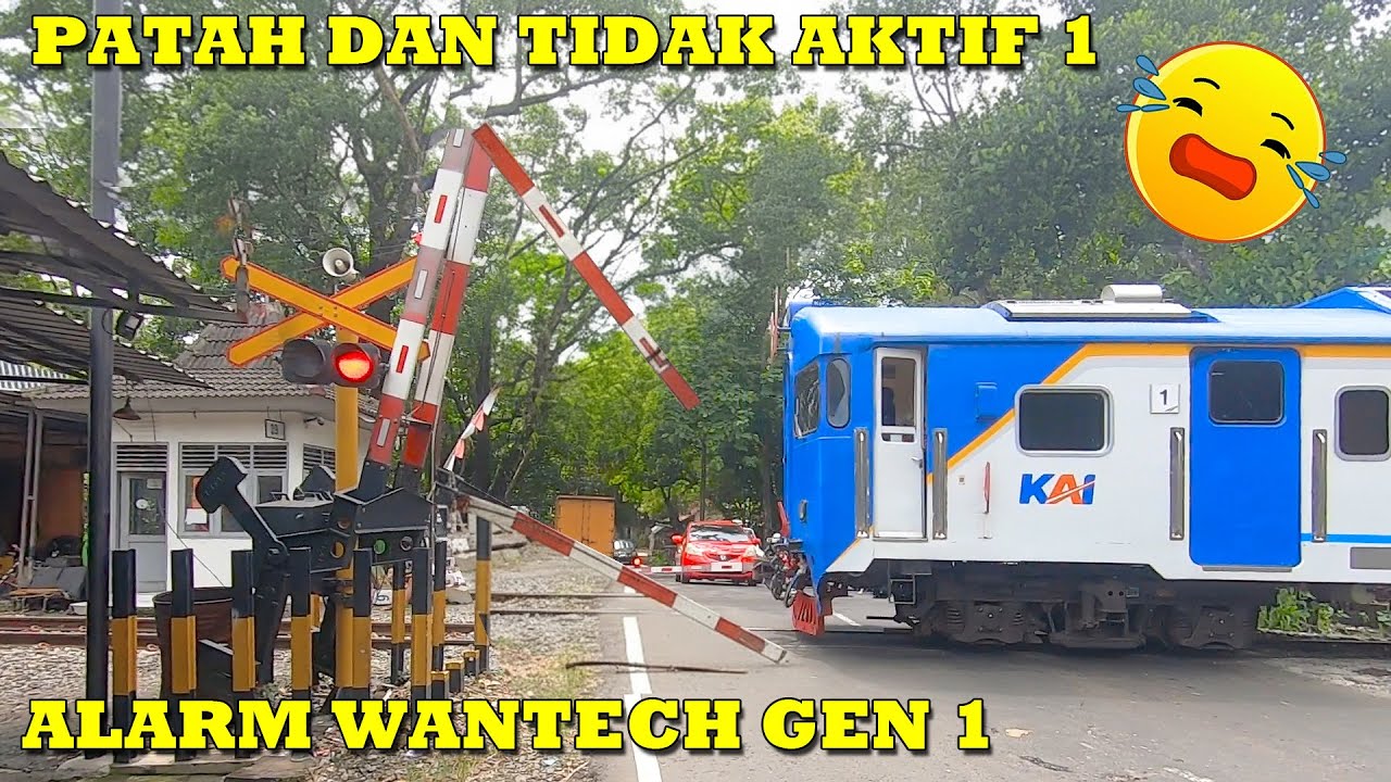 MASIH PATAH !! SATU SATUNYA Palang Kereta Api JPL 39 Alas Kethu InI ...
