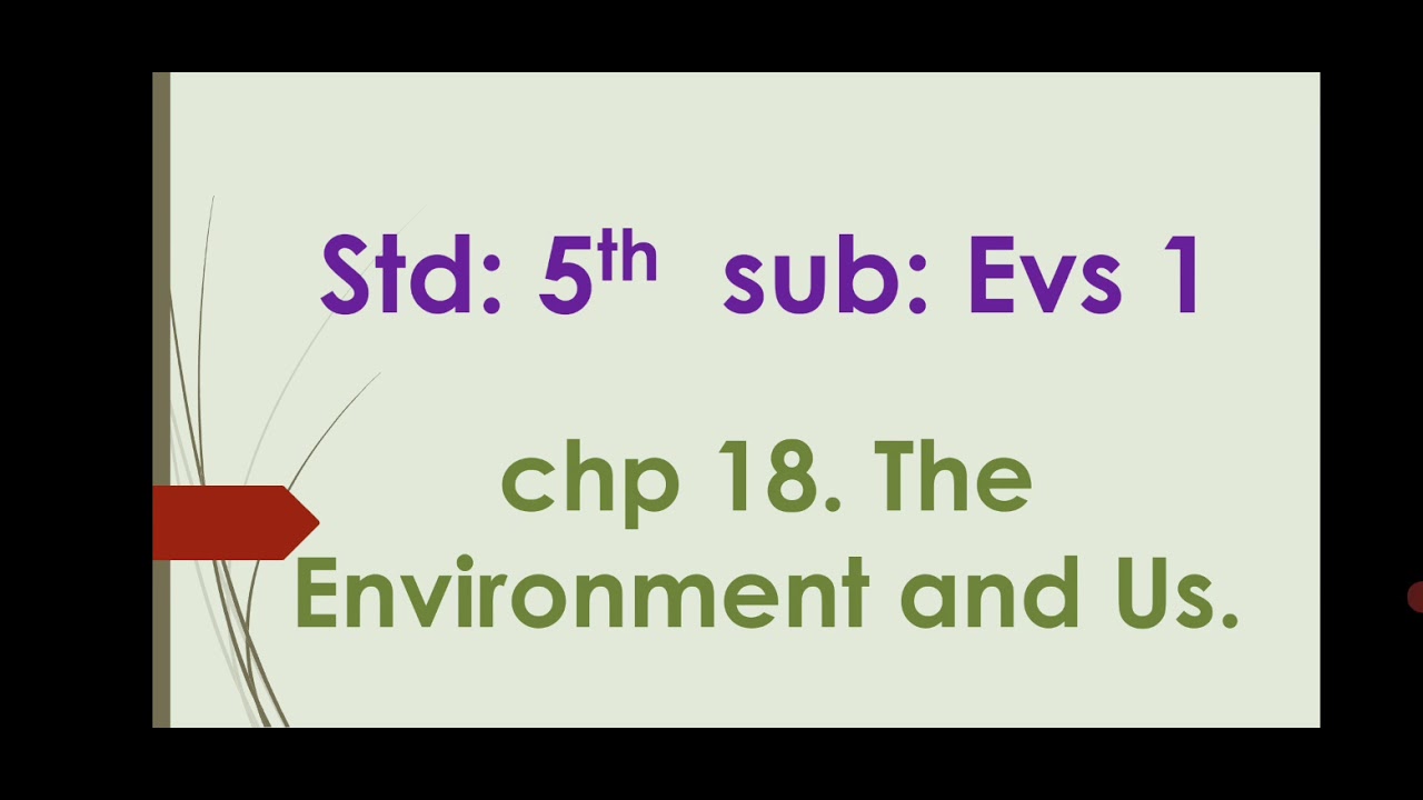 std 5th, Evs 1, chapter 18, The Environment and Us - YouTube