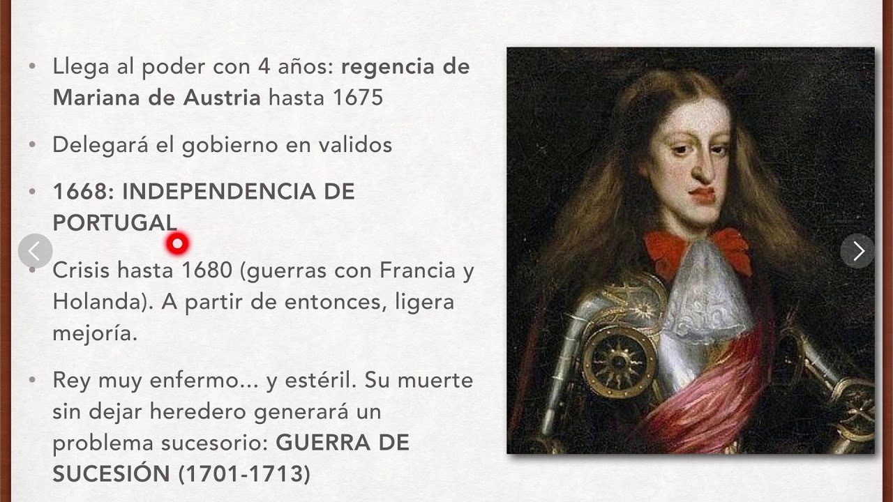12.2. El reinado de Carlos II y la Guerra de Sucesión - YouTube