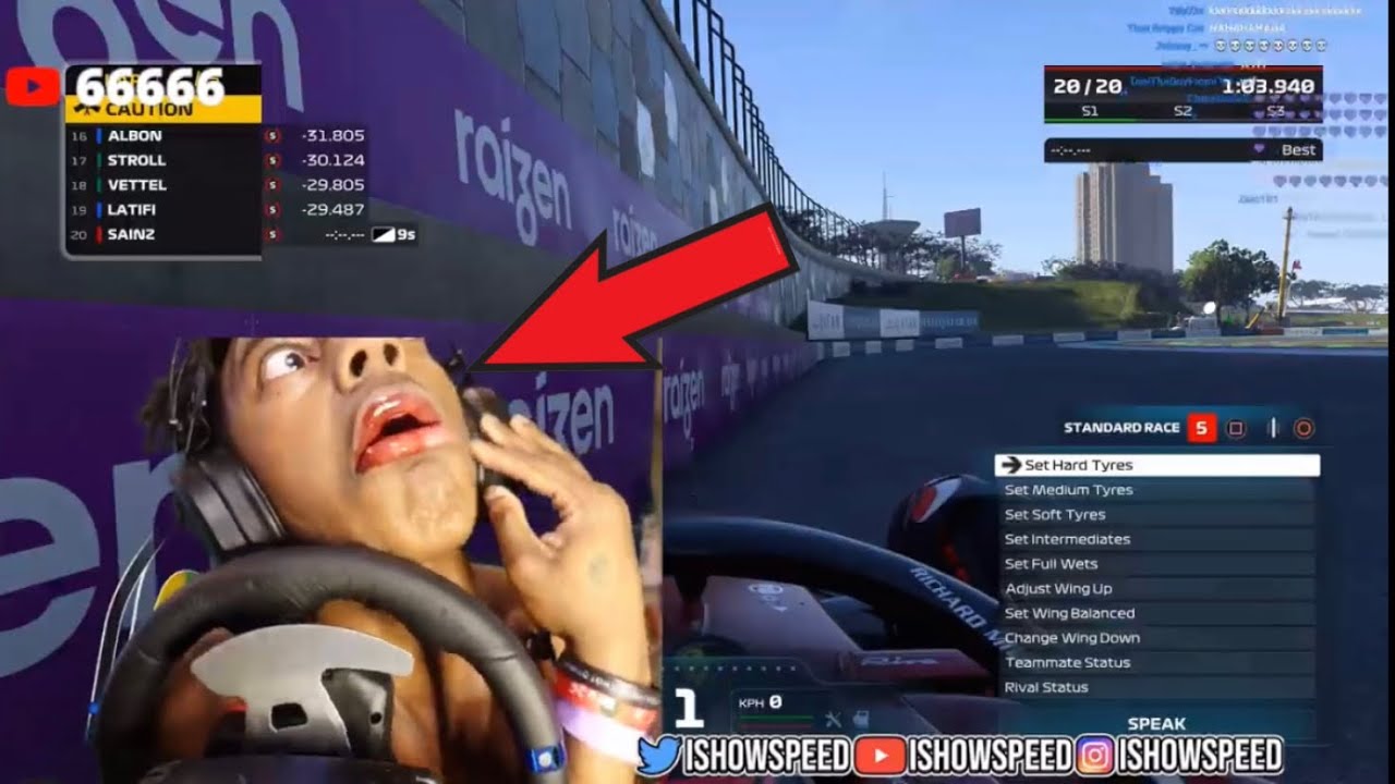 IShowSpeed gets into a car accident💔 - YouTube