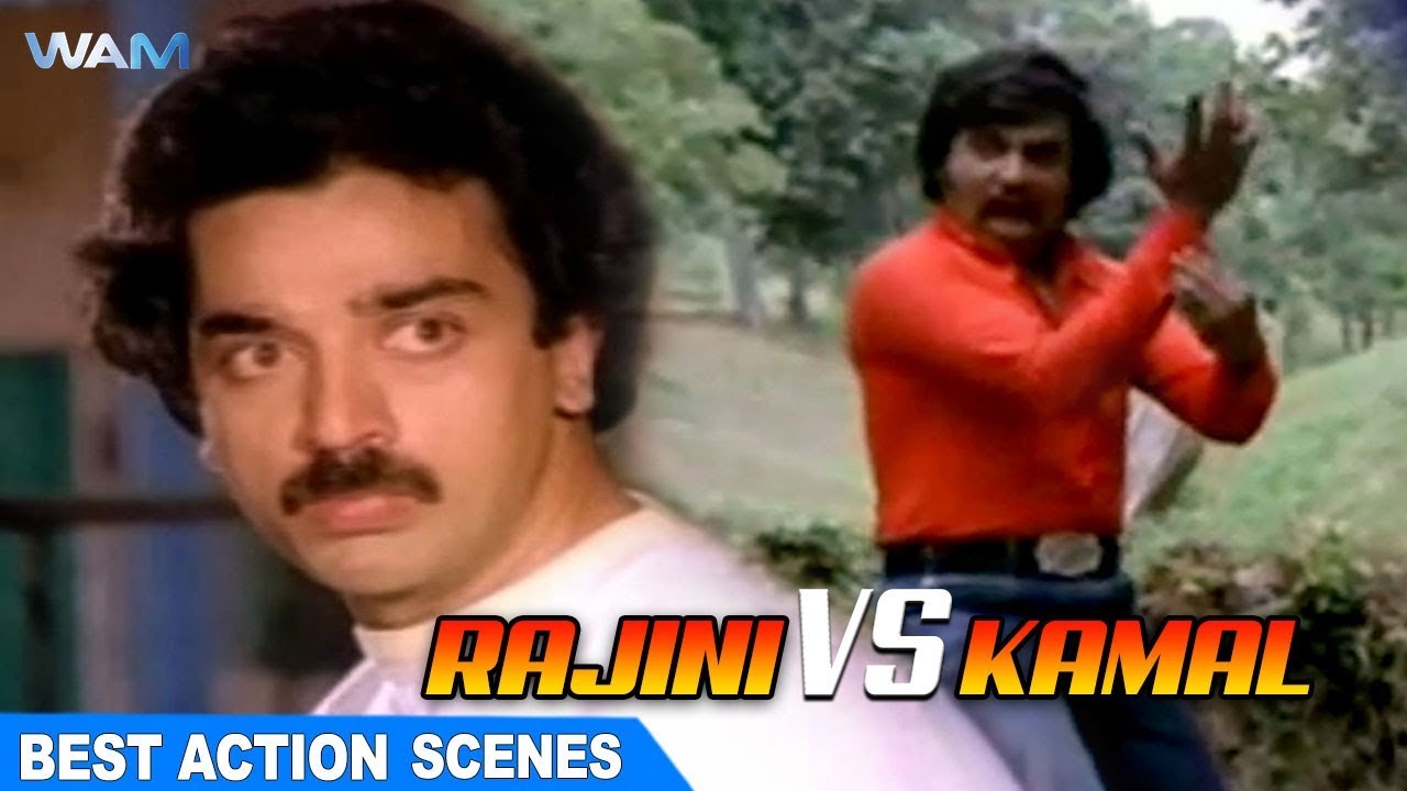 Rajinikanth & Kamal Haasan Best Action Scenes | Back to Back Fight ...