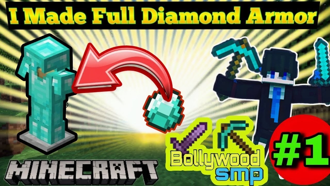Minecraft Bollywood SMP #1 video || ( I made full Diamond Armor ...