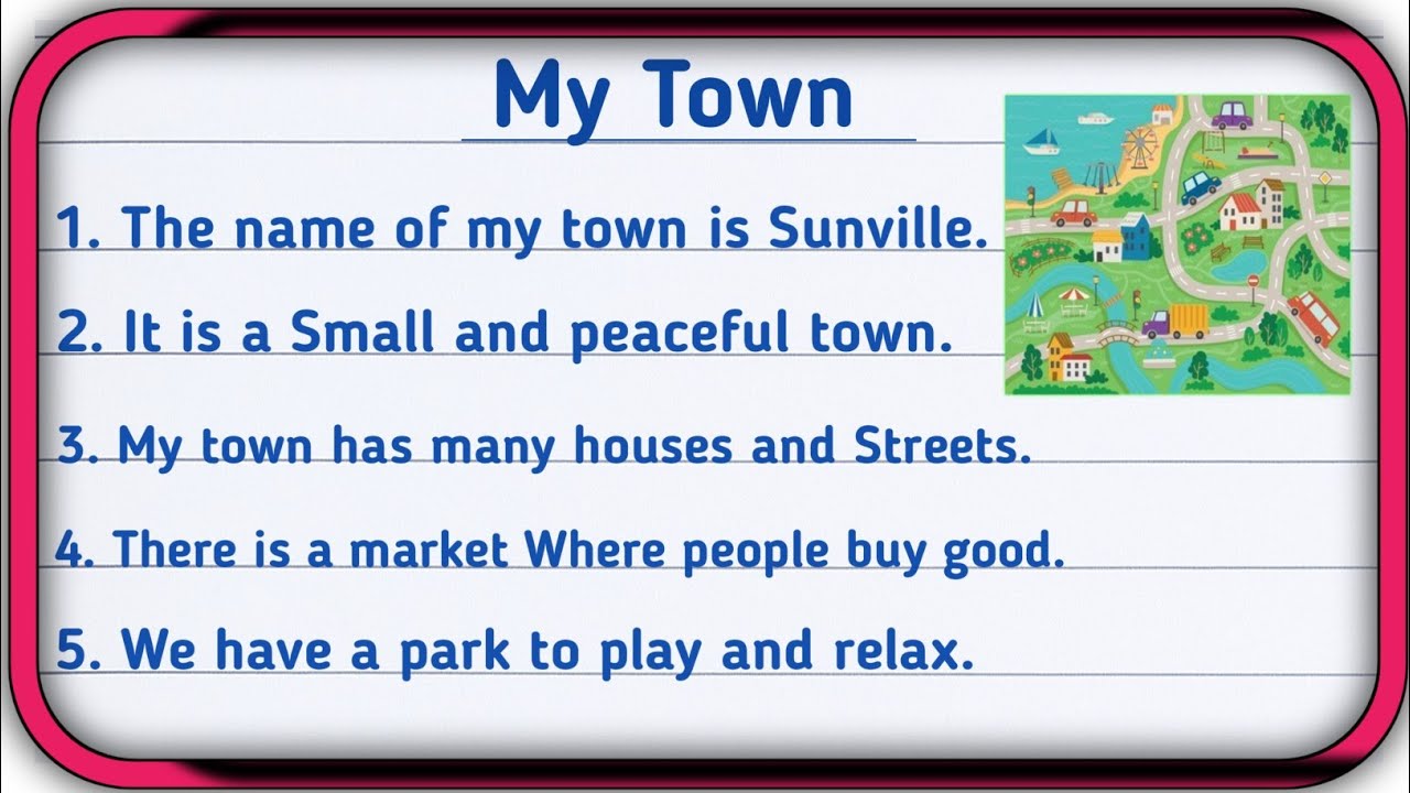 10 lines on my town essay || Essay on my town in English || 10 lines ...
