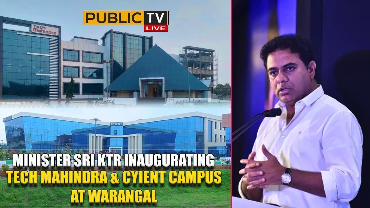 Minister Sri KT Rama Rao inaugurating Tech Mahindra & Cyient Campus at ...