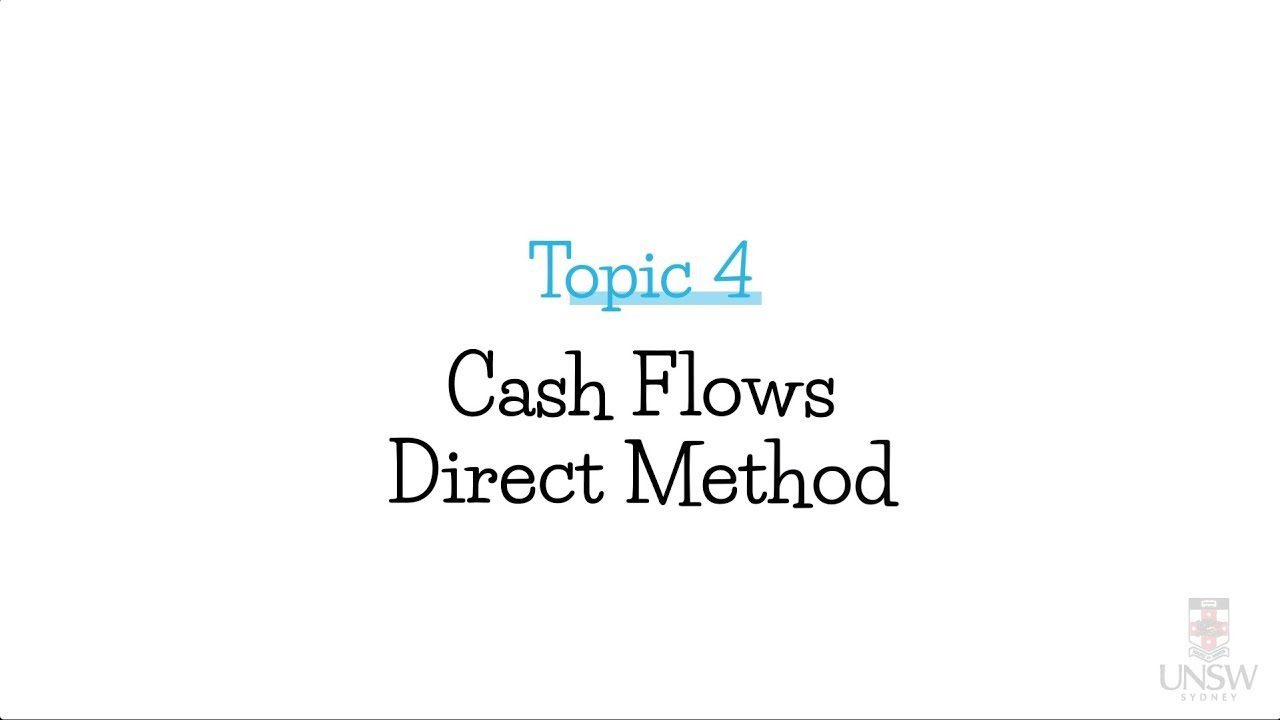 Cash Flow Statement Direct Method - Darby Ltd - YouTube