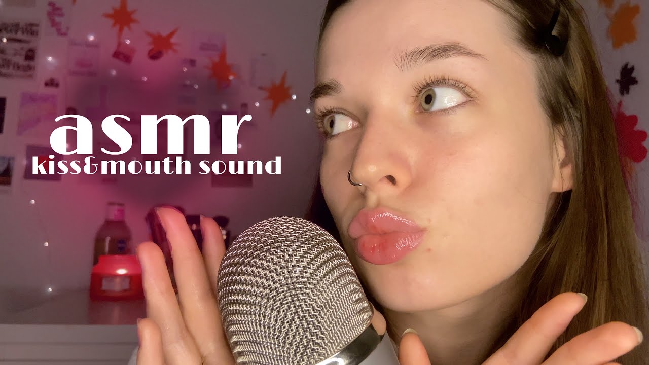 asmr kisses&mouth sounds | визуал и звуки рта (очень липко) - YouTube