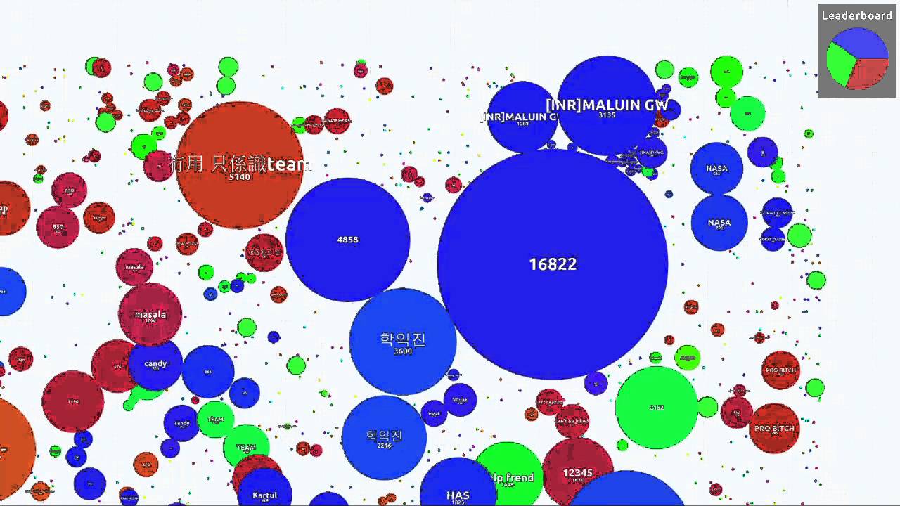 Agario Meltdown - Severely overcrowded East Asian teams mode map - YouTube