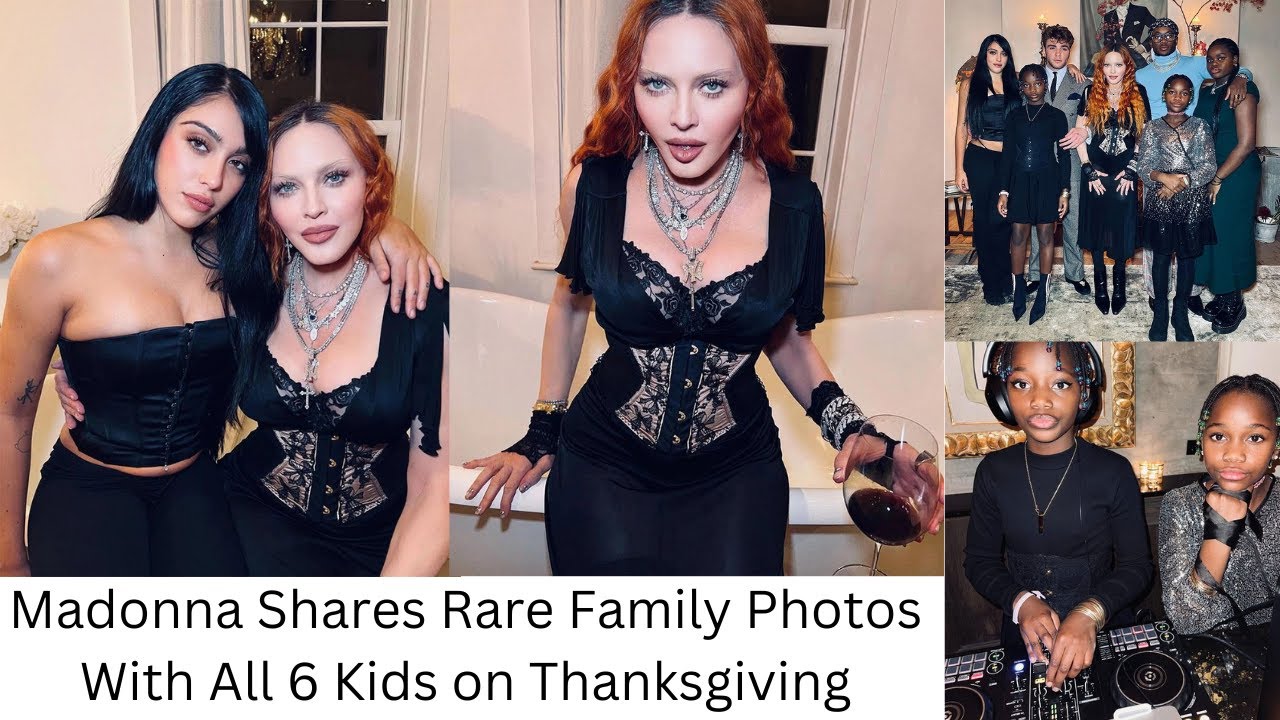 Madonna Shares Rare Family Photos With All 6 Kids on Thanksgiving - YouTube