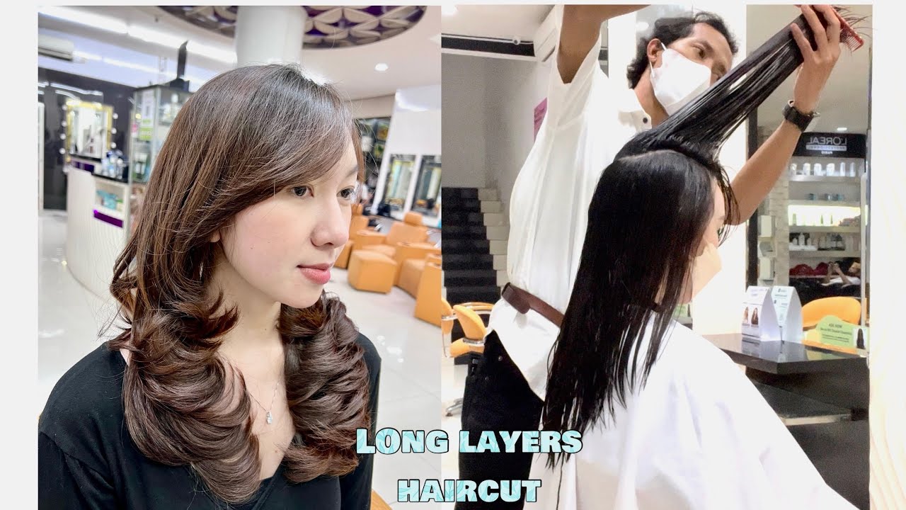 POTONG RAMBUT LAYERS | LONG LAYERS HAIRCUT | Long Haircut | Layered ...