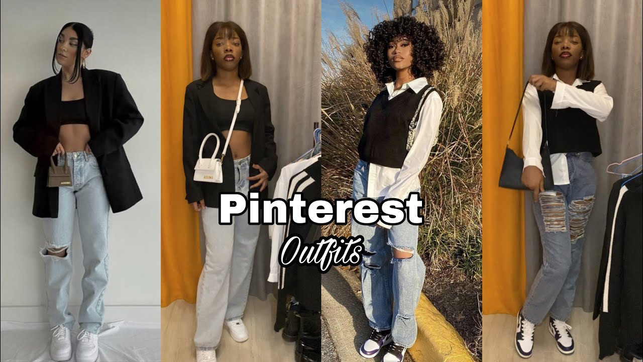 Je reproduis des outfits Pinterest || *idées de tenues basiques pour l ...