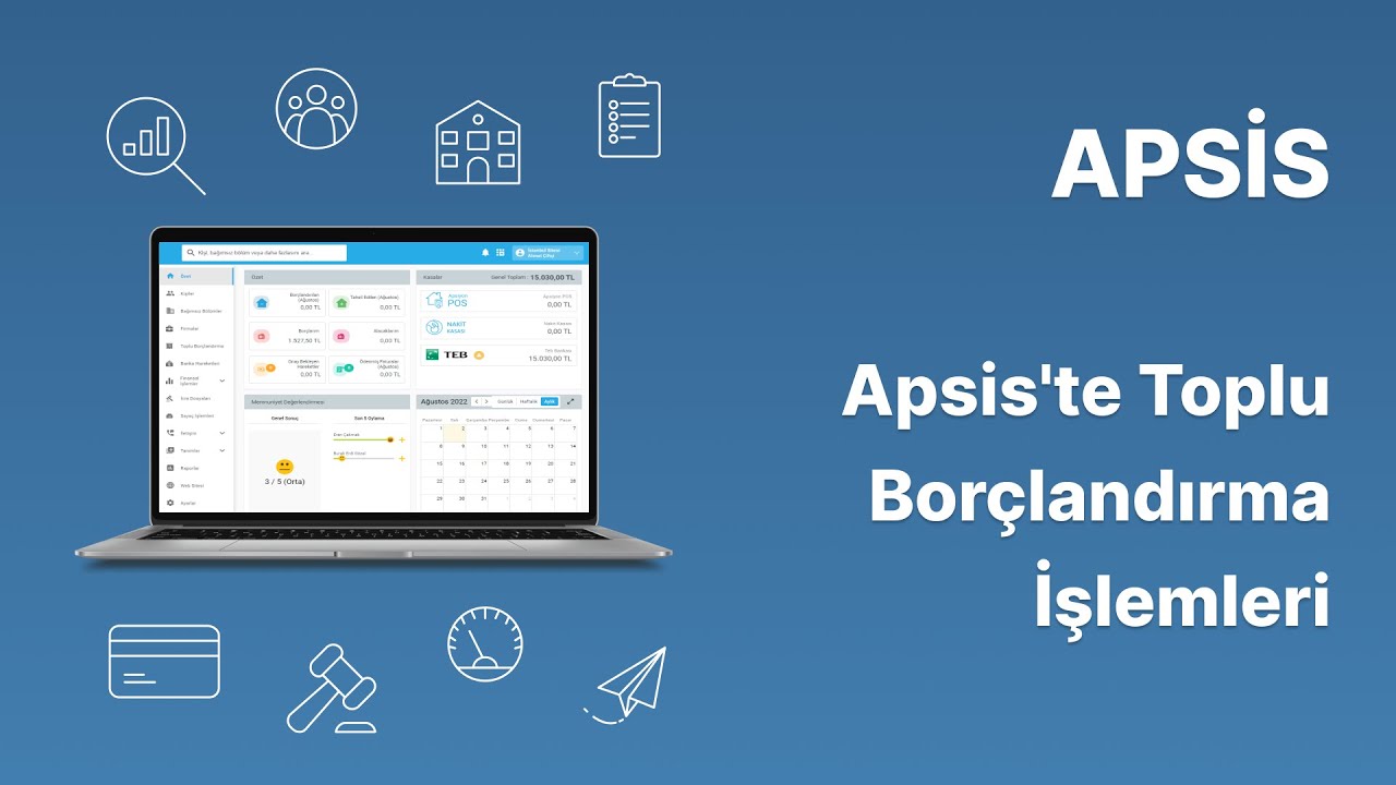 5- Apsis'te Toplu Borçlandırma İşlemleri - YouTube