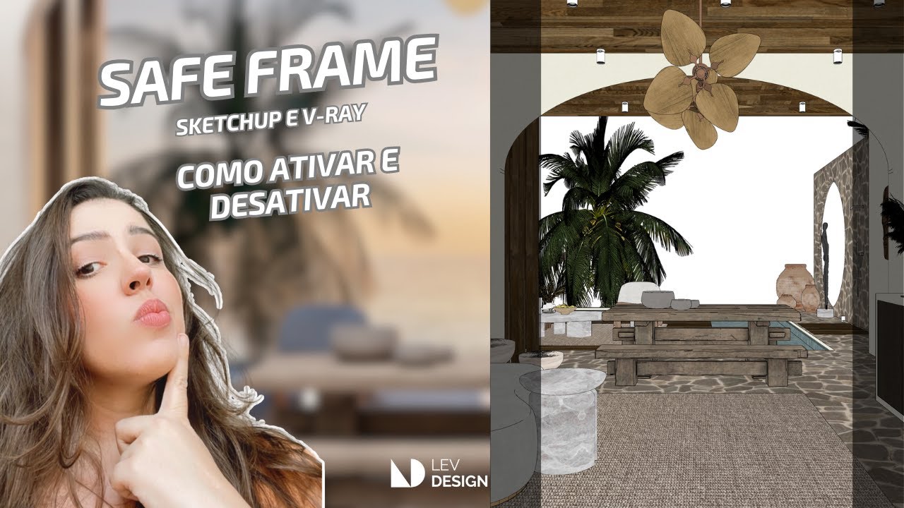Como ativar e desativar o Safe Frame | Sketchup e V-Ray - YouTube