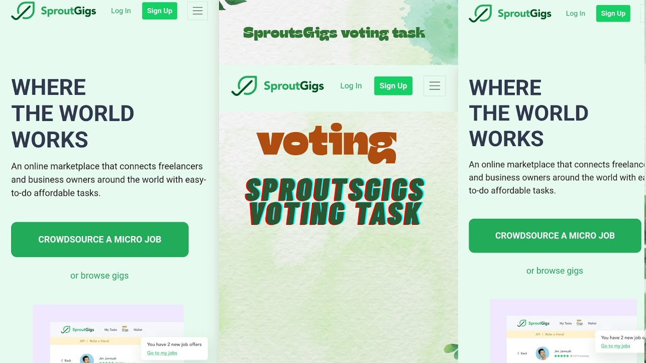 Sproutsgigs voting tricks. - YouTube