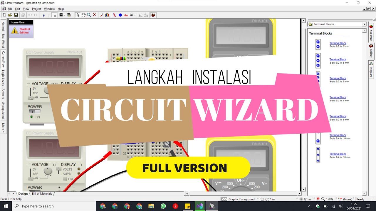 Tutorial Circuit Wizard Pemula - Cara Install Circuit Wizard Simulator ...