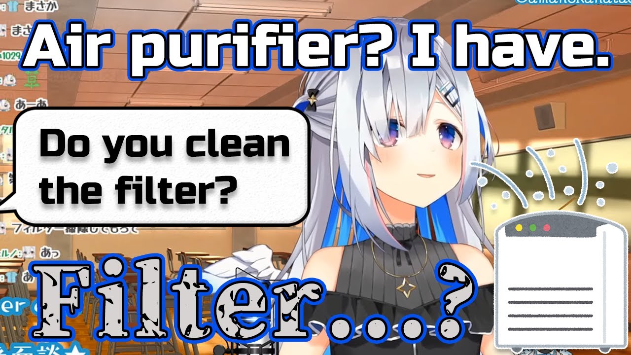 Amane Kanata with her air purifier spreading dust. [hololive][EngSub ...