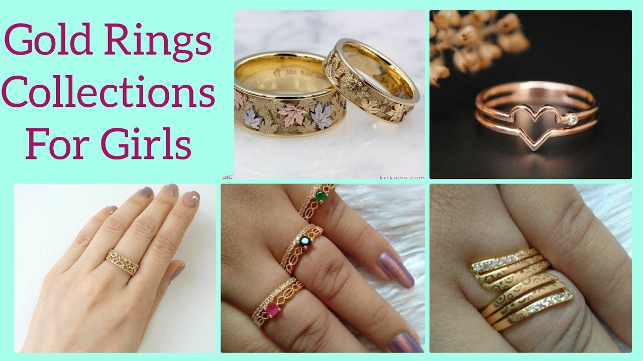 Designer gold rings for girls | girlish gold ring ideas | trendy gold ...