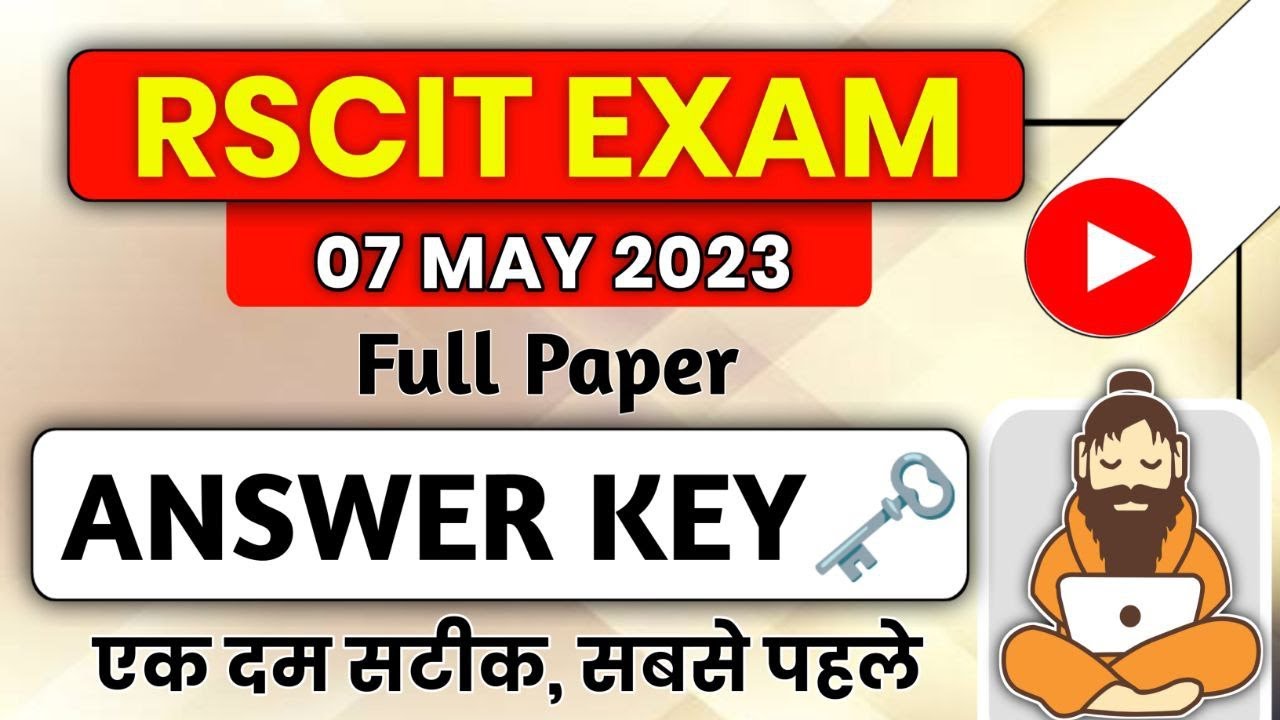 RSCIT Answer key today RSCIT 7 May 2023 answer key RSCIT 7 May 2023 ...