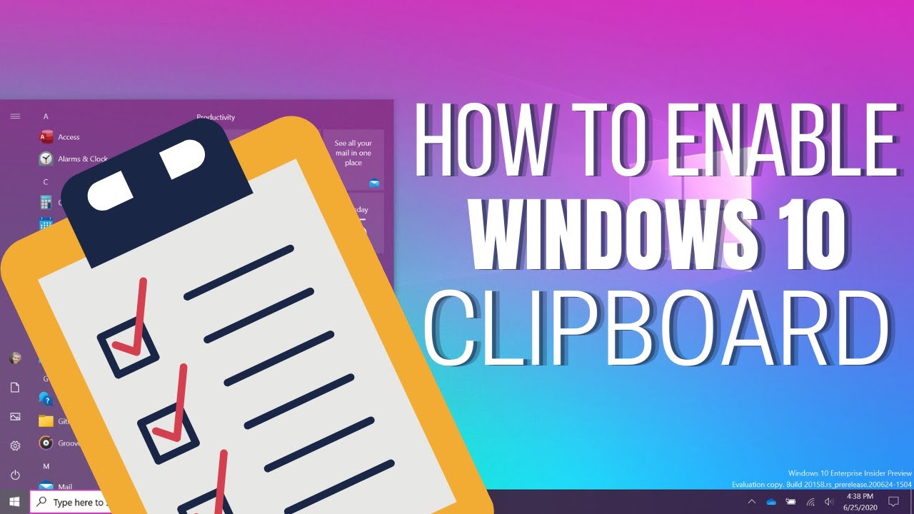 HOW TO ENABLE CLIPBOARD IN WINDOWS 10 - YouTube