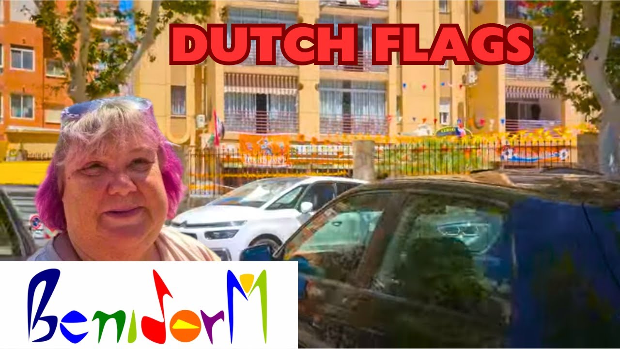 Benidorm Moby Dick Apartments Dutch Flags for Euros Football Fans ...