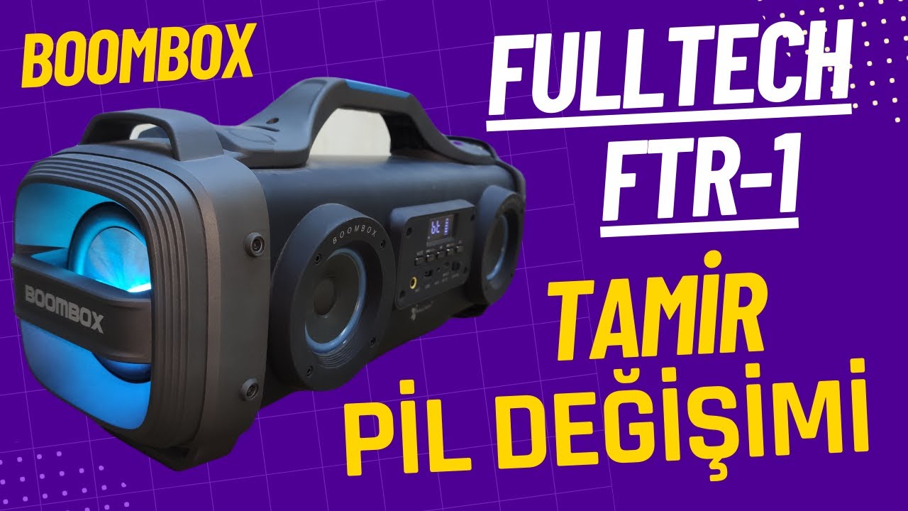 Fulltech FTR-1 Boombox Pil Değişimi - YouTube