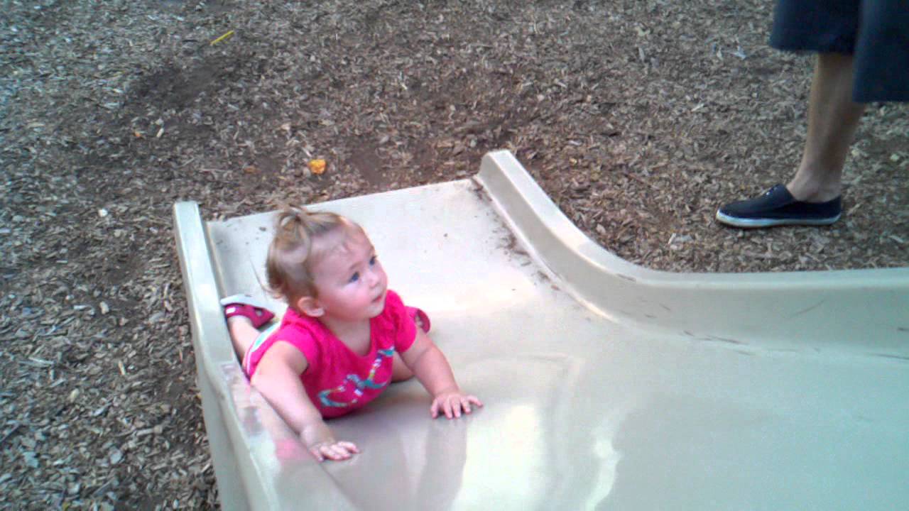 Emily going UP the slide... - YouTube