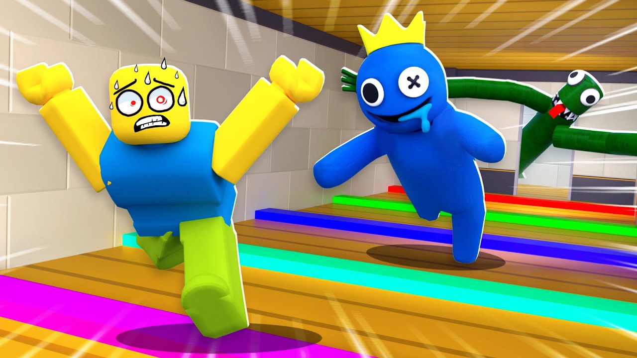 I got TRAPPED by the RAINBOW FRIENDS... (Escape Blue Roblox OBBY) - YouTube