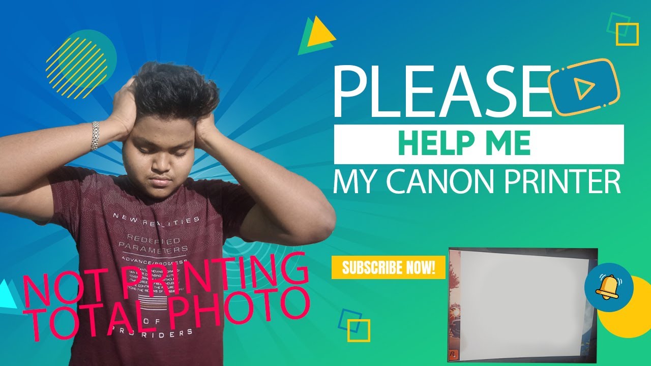 My Canon Printer half printing problem please help me - YouTube