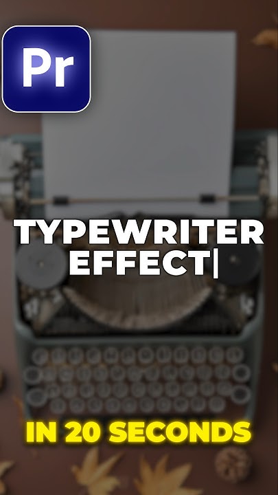 How to Make TYPEWRITER Effect in Premiere Pro - YouTube