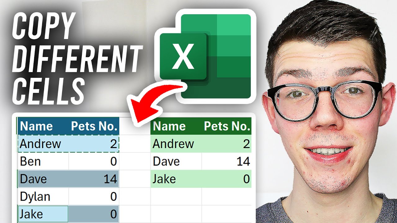 How To Copy Different Cells & Paste Them Together In Excel - Full Guide ...