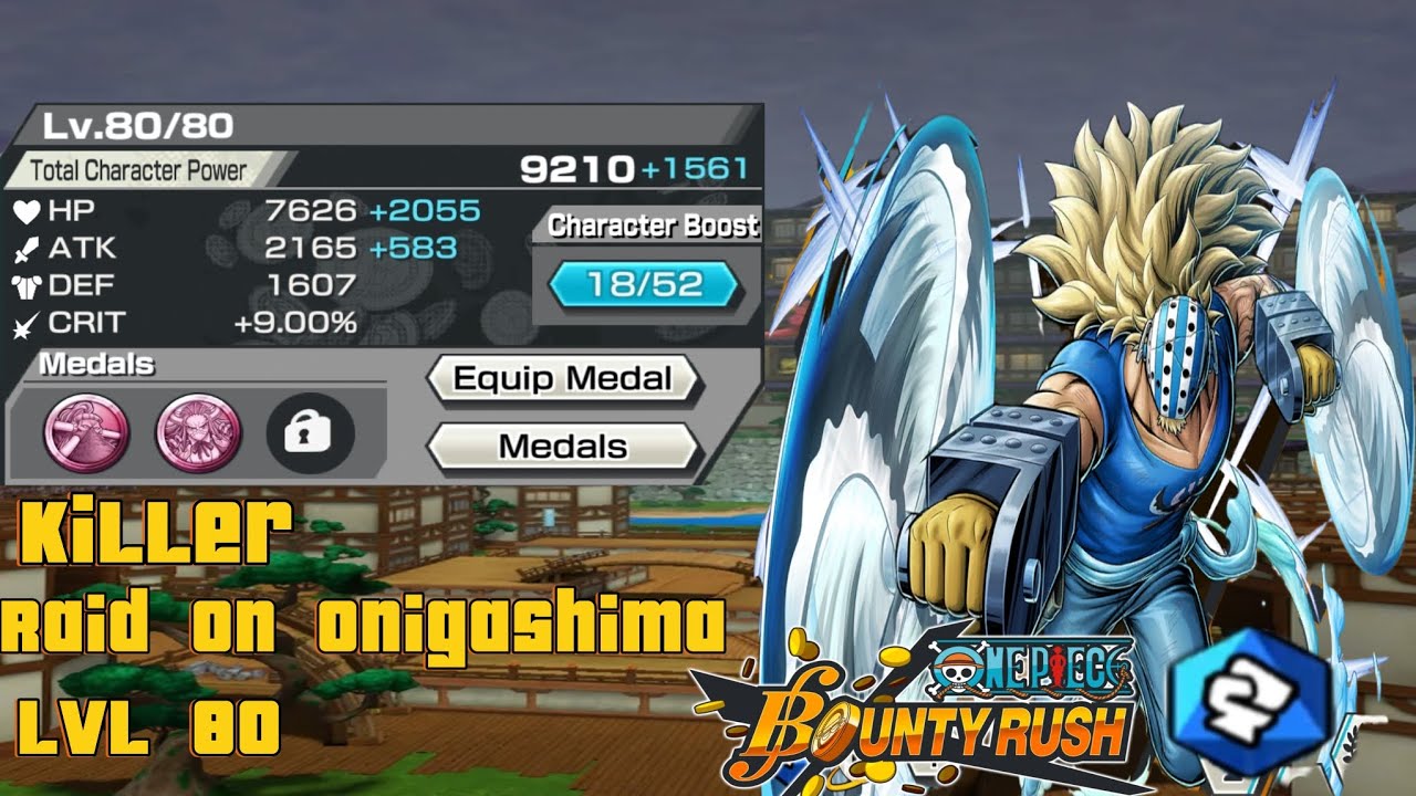 killer raid on onigashima gameplay - one piece bounty rush - YouTube