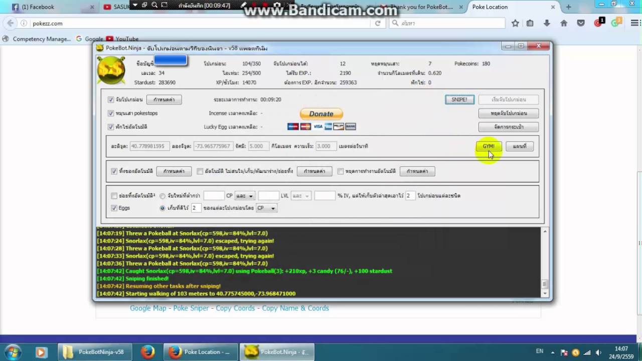 PokeBot Ninja Farm & Attack Gym - YouTube