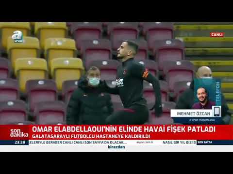 Galatasaraylı Omar'ın elinde havai fişek patladı görme kaybı olabilir!
