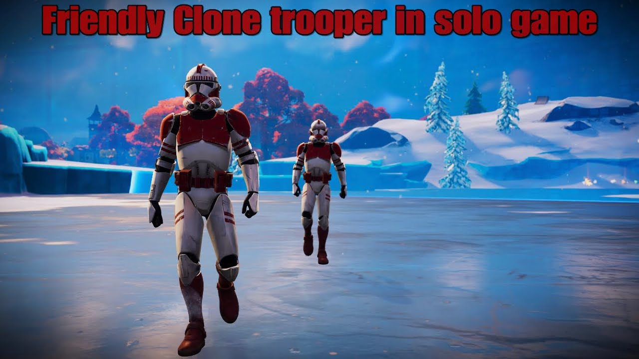 Found a friendly Clone trooper in Fortnite solo no build - YouTube