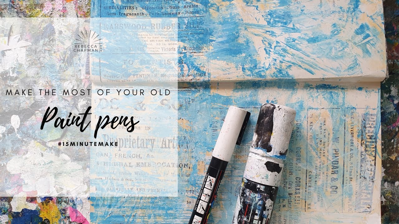 Mark making with old paint pens - YouTube