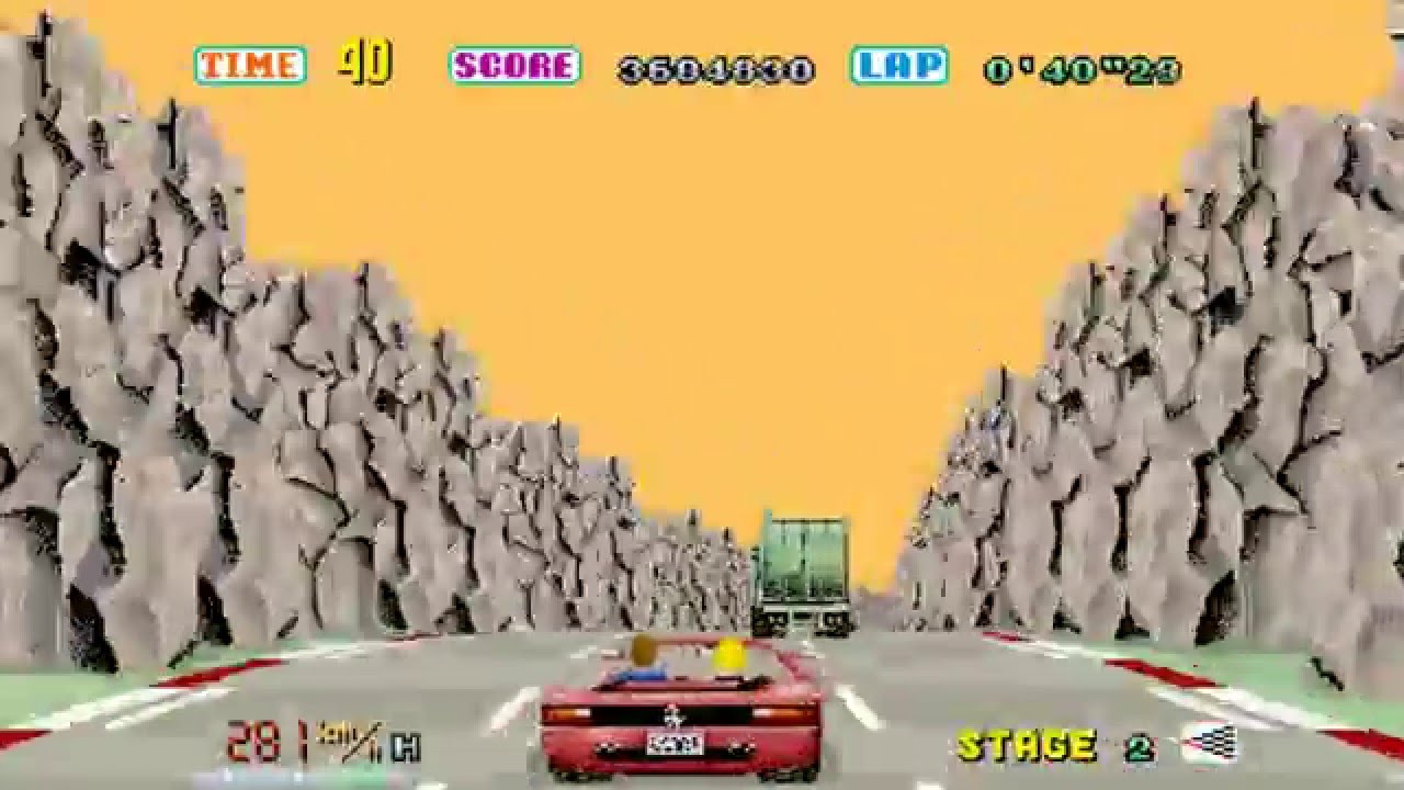 Outrun(1986) longplay Complete Run(E Course) [Cannonball] - YouTube