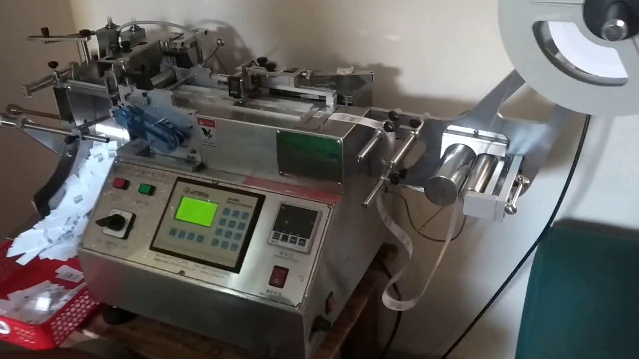 Label Cutting Machine - YouTube