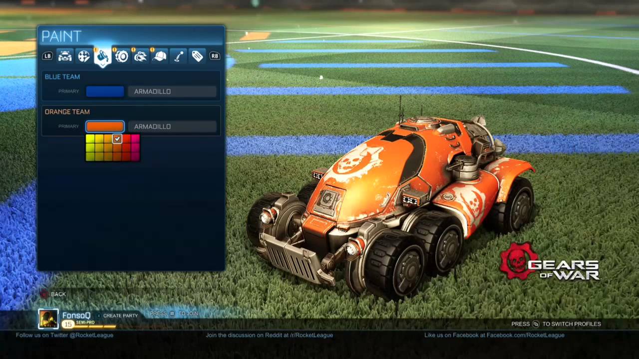 Rocket League : The Gears of war Armadillo - YouTube